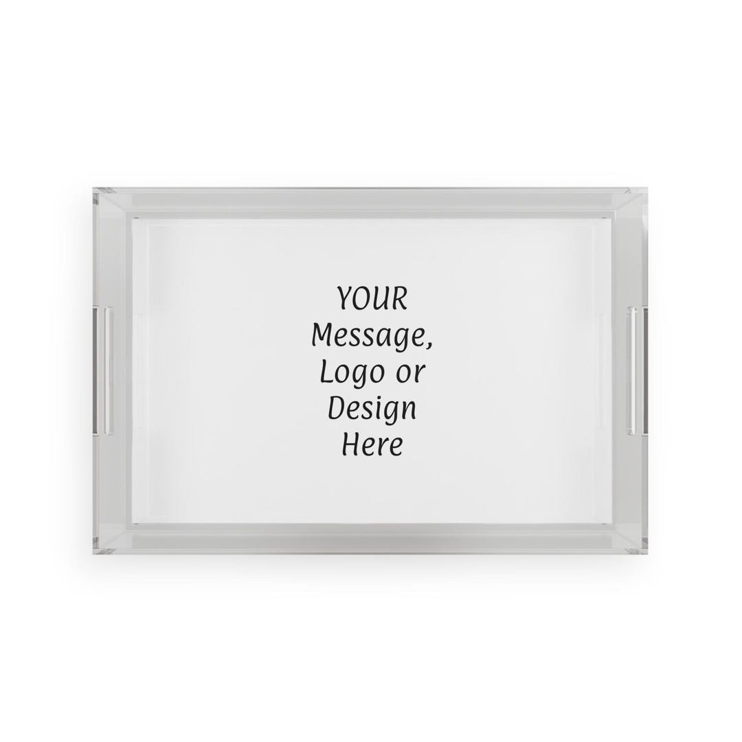 Custom Elegant Acrylic Serving Tray, Modern Decorative Tray, Clear ...