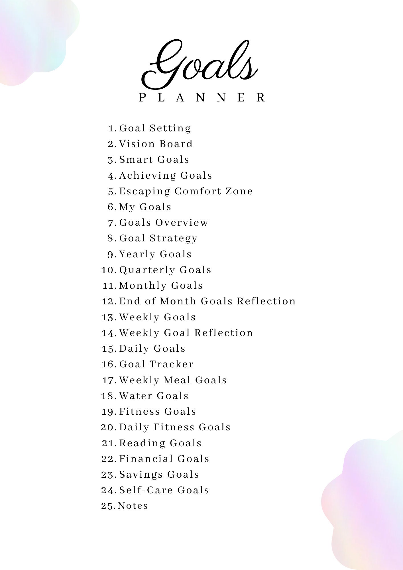 Goals Planner - 41 Printable Pages - Etsy