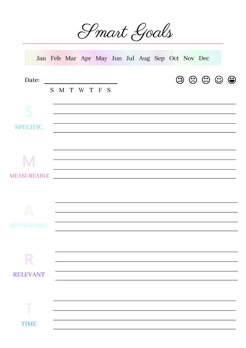 Goals Planner - 41 Printable Pages - Etsy
