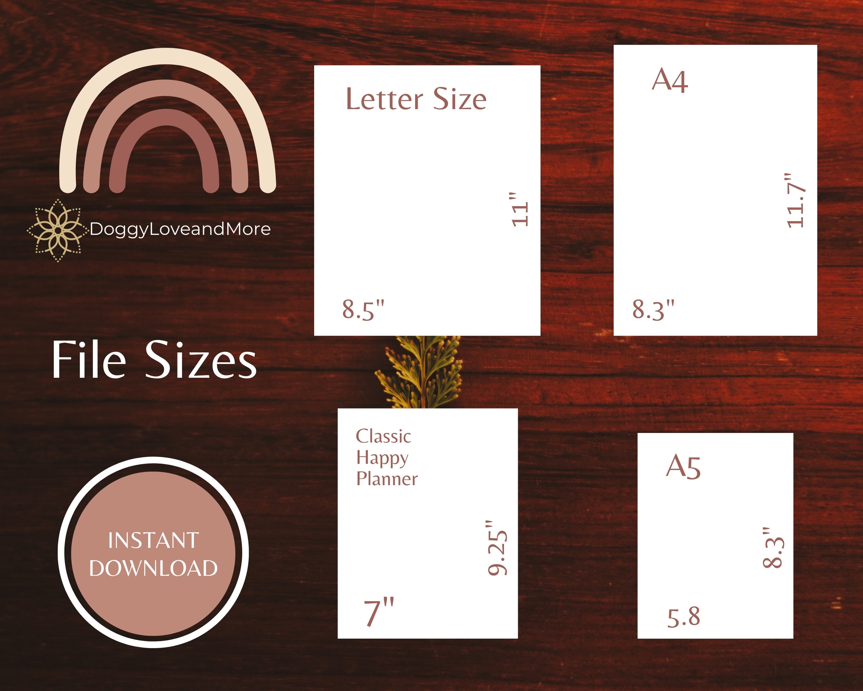 Dog Planner Printable Cover, Puppy Printable Planner Template, Classic ...