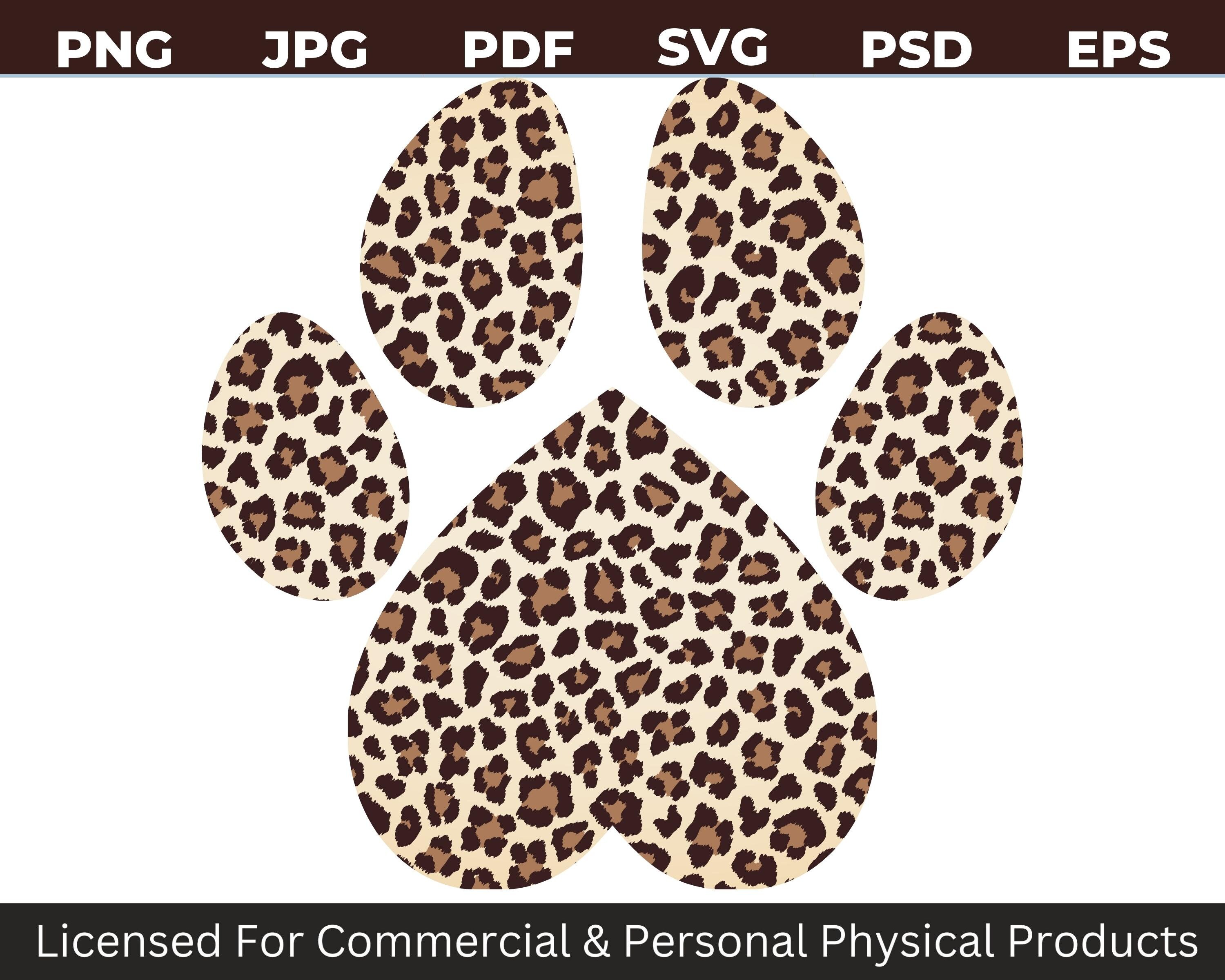 Leopard Paw Prints SVG PNG JPG Digital Bundle Dog Mom Svg Dog Mom Png ...