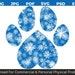 Winter Snowflake Dog Paw Prints SVG PNG JPG Digital Bundle Dog - Etsy
