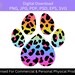 Leopard Paw Prints SVG PNG JPG Bundle, Cheetah Paw Prints Clipart ...