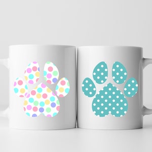Polka Dot Paw Prints SVG PNG JPG Bundle, Dog Paw Prints Clipart, Cricut ...
