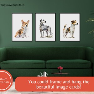 Dog Breeds Alphabet Flash Cards Letters A to Z Clippable Montessori 3 ...