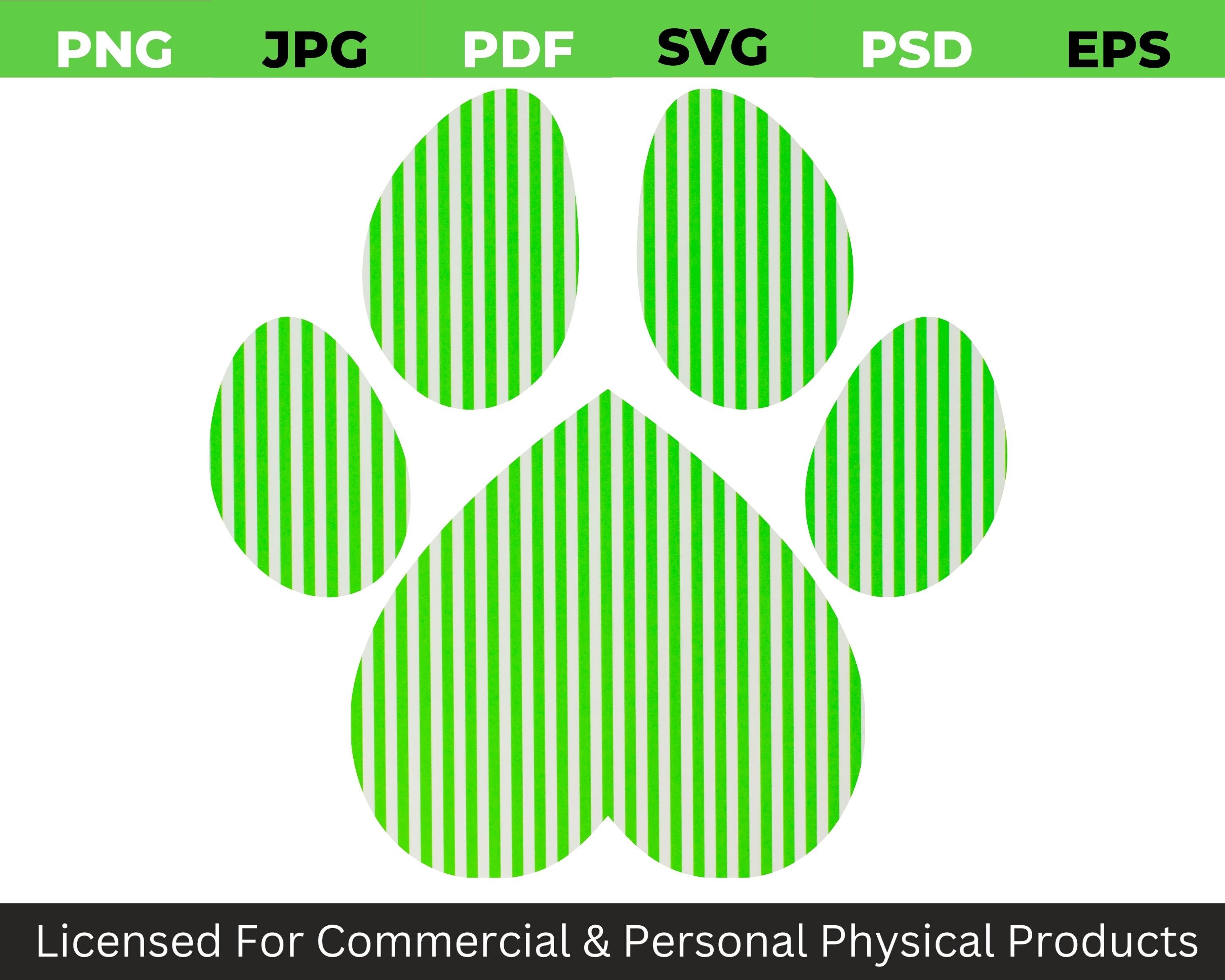 Puppy Paw Print SVG, Colorful Dog Paws Printable PNG, Jpg, Cricut Svg ...