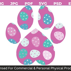 Spring Paw Prints SVG PNG JPG Digital Bundle Dog Mom Svg Dog Mom Png ...