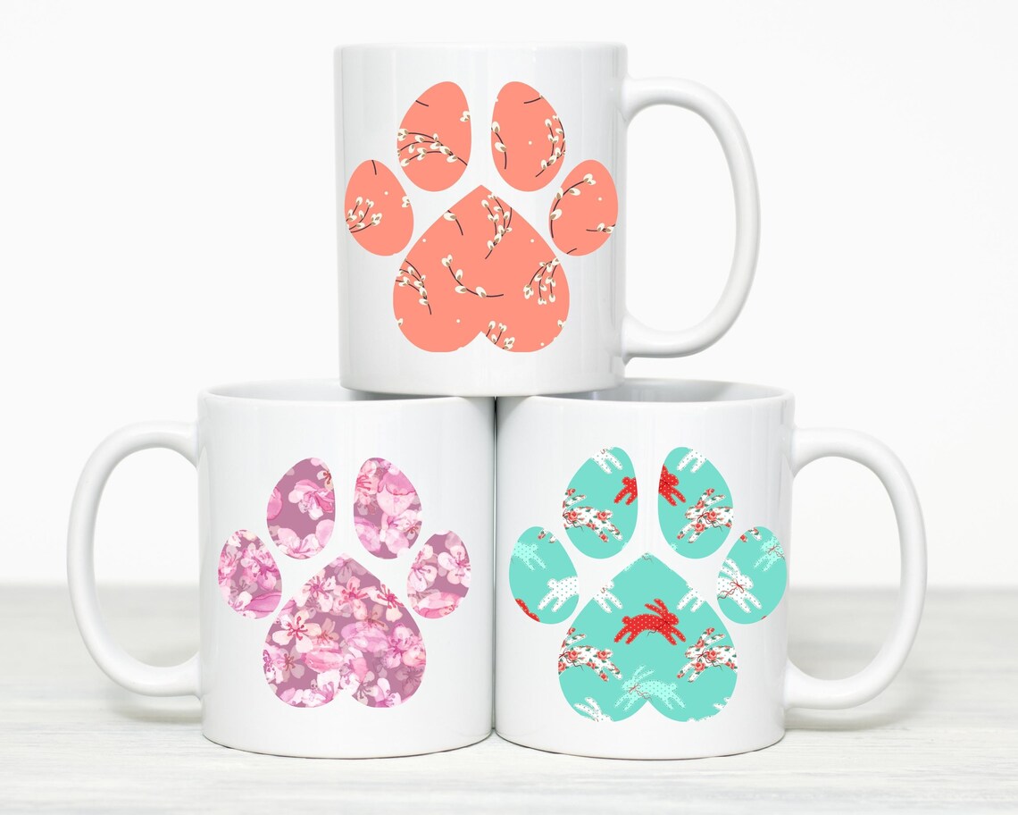 Spring Paw Prints SVG PNG JPG Digital Bundle Dog Mom Svg Dog Mom Png ...
