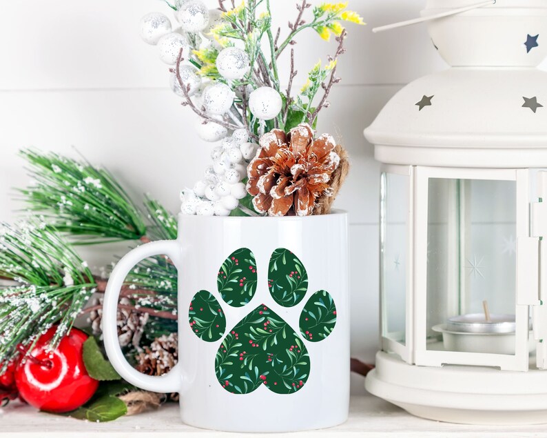 Christmas Paw Prints SVG PNG JPG Bundle, Holiday Paw Print Clipart ...