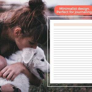 Cute Dog-themed Lined Notes and Journal Pages PRINTABLE Dog Paws ...