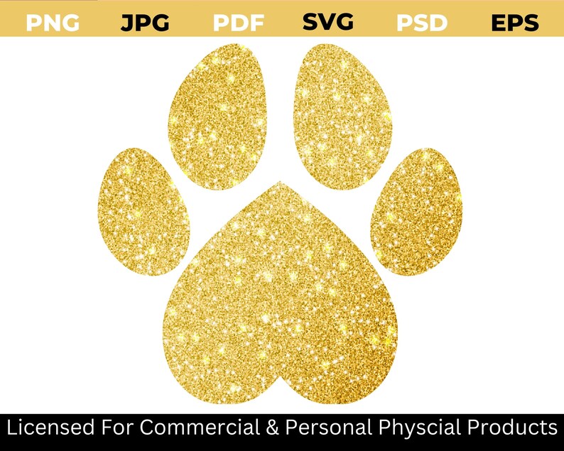 Glitter Paw Prints Digital Bundle: Dog Mom Clipart (SVG, PNG, JPG) - Etsy