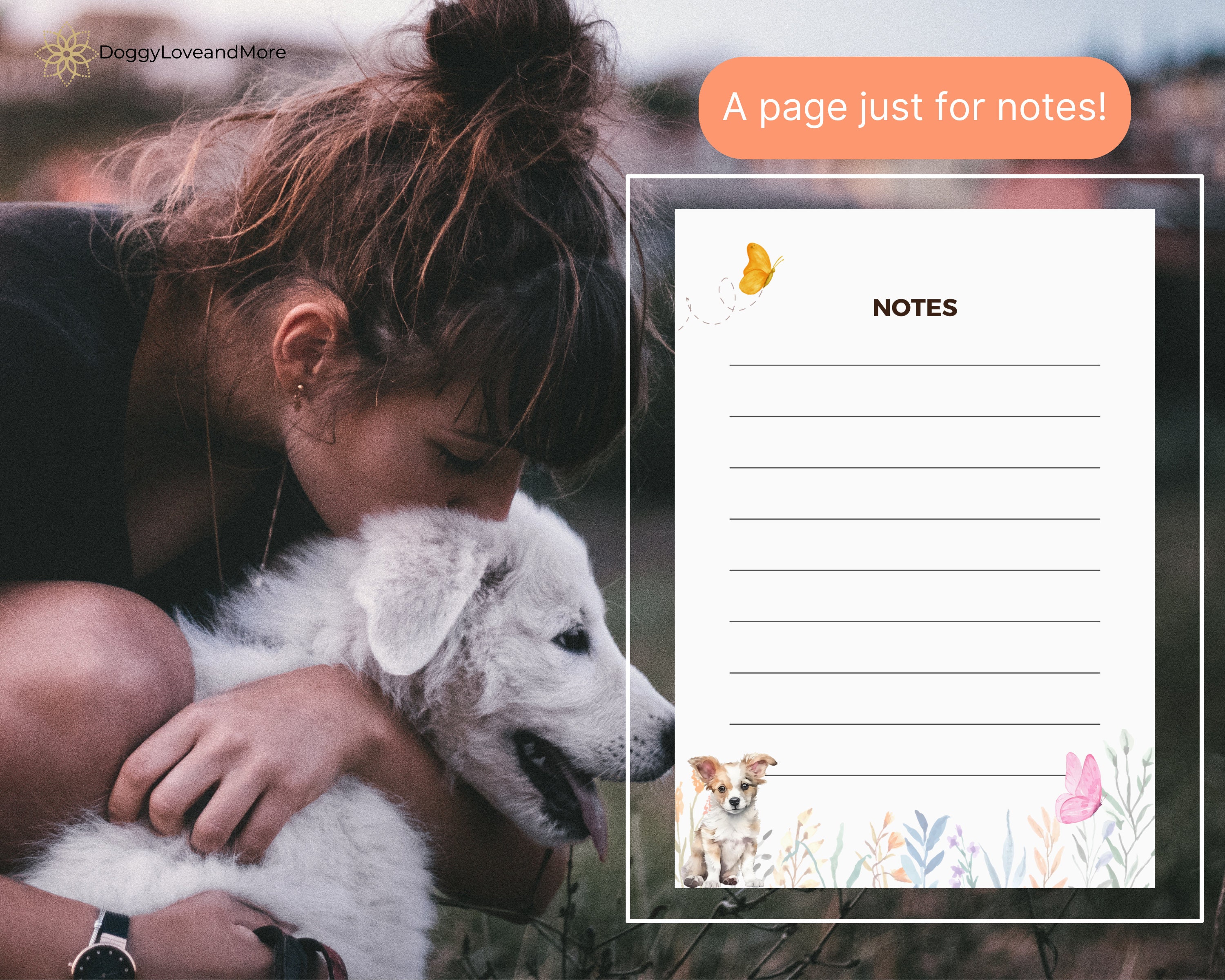 Watercolor Dog-themed Daily Planner Weekly Planner to Do List and Notes ...