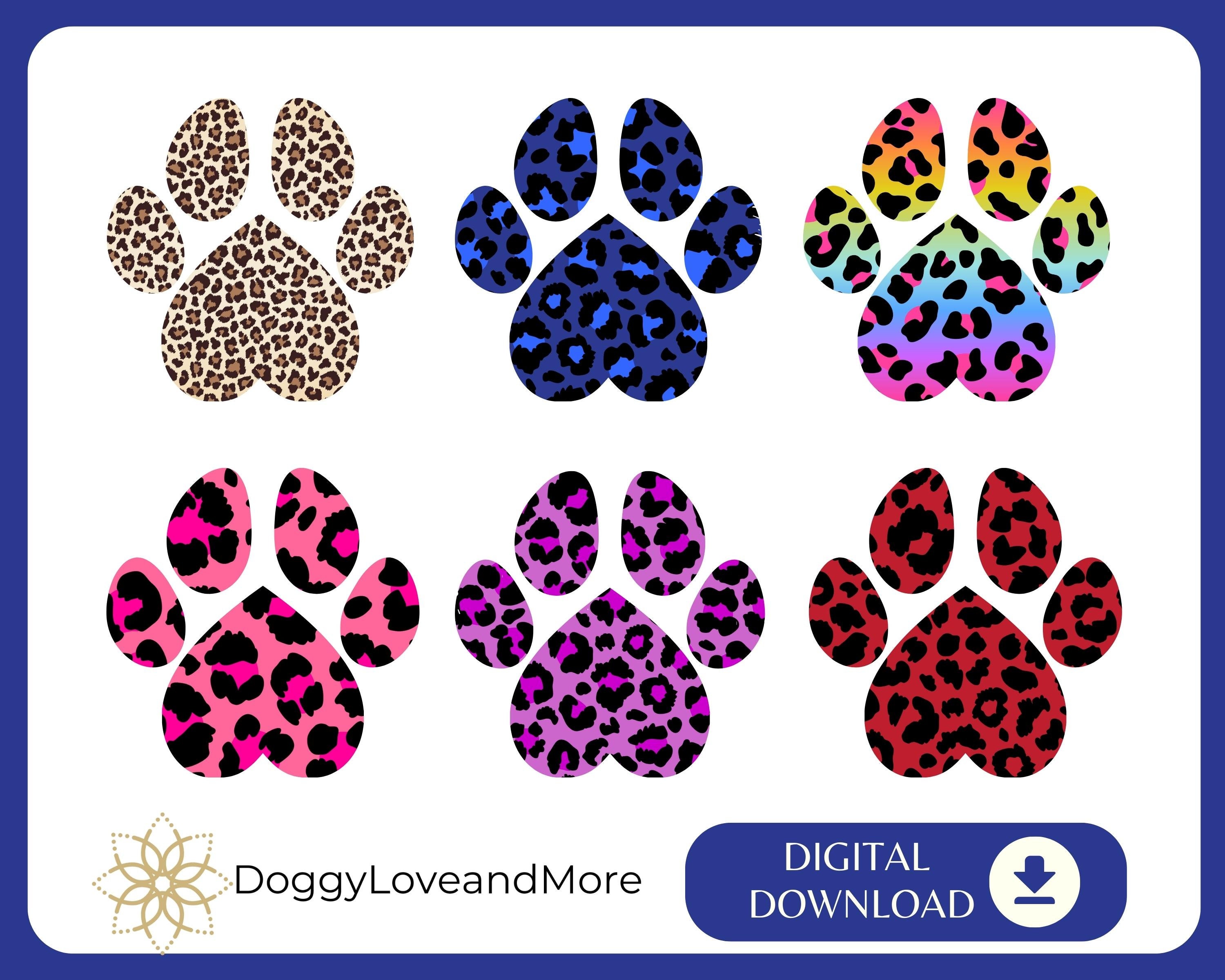 Leopard Paw Prints SVG PNG JPG Digital Bundle Dog Mom Svg Dog - Etsy