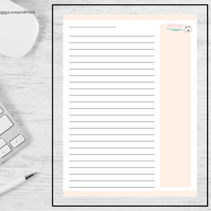 Cute Dog-themed Lined Notes and Journal Pages PRINTABLE Dog Paws ...