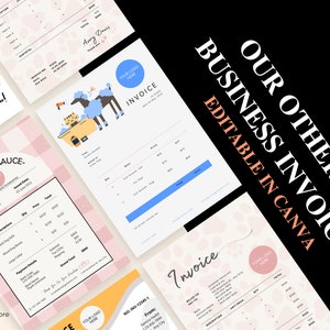 Pet Business Invoice Template: Editable Canva Design (digital Download ...