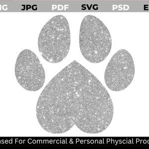 Glitter Paw Prints Digital Bundle: Dog Mom Clipart (SVG, PNG, JPG) - Etsy