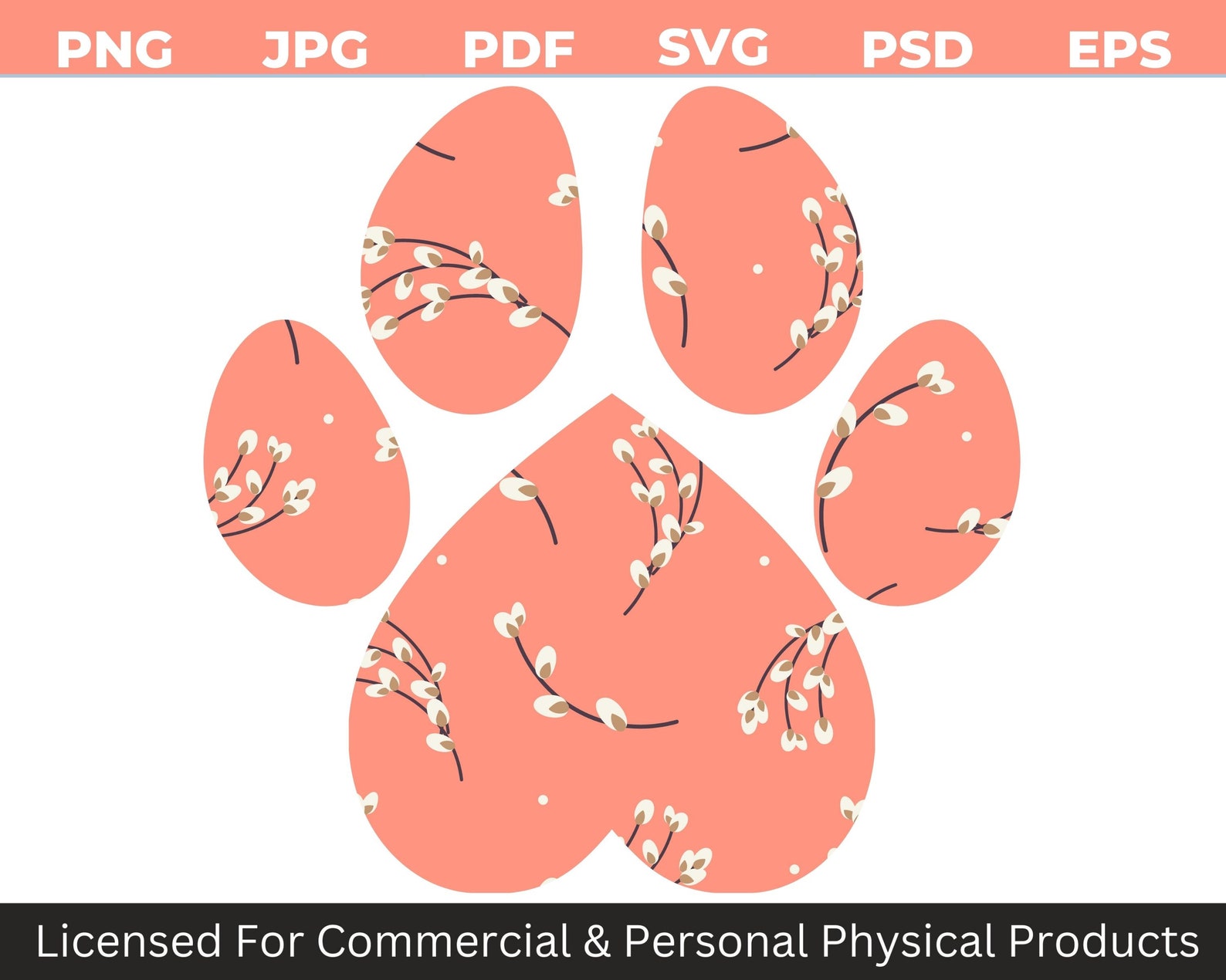 Spring Paw Prints SVG PNG JPG Digital Bundle Dog Mom Svg Dog Mom Png ...