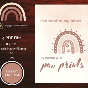 Dog Planner Printable Cover, Puppy Printable Planner Template, Classic ...