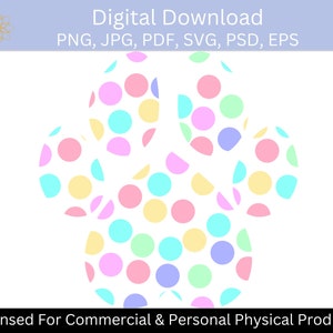 Polka Dot Paw Prints SVG PNG JPG Bundle, Dog Paw Prints Clipart, Cricut ...