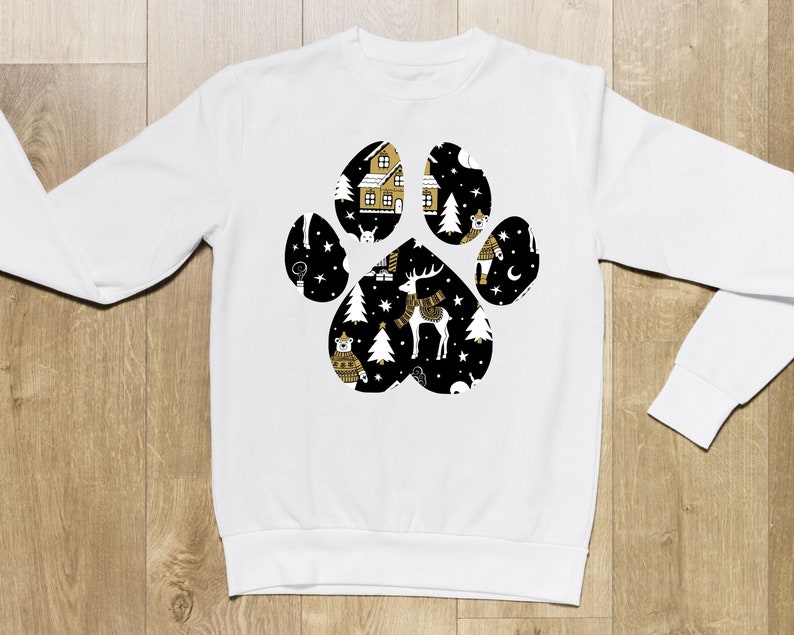 Christmas Paw Prints SVG PNG JPG Bundle, Holiday Paw Print Clipart ...