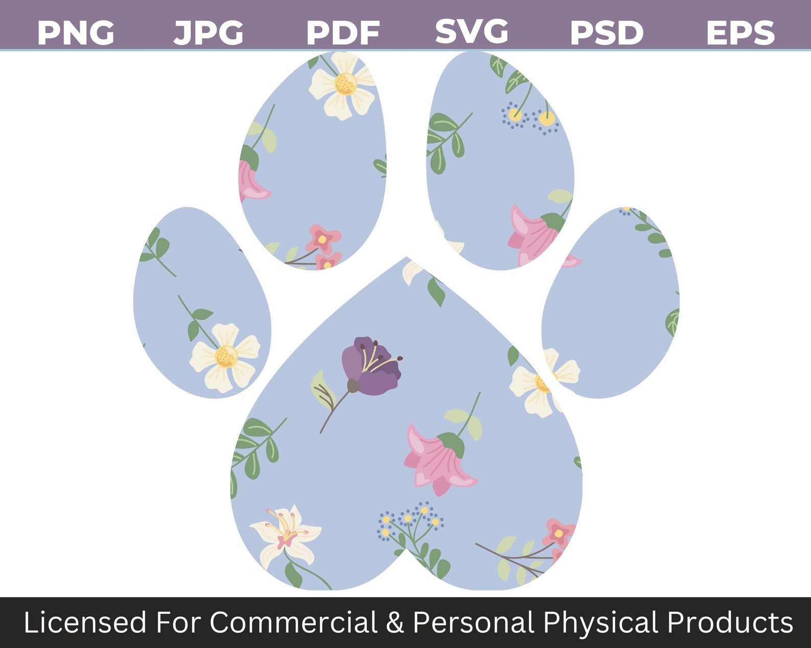 Spring Paw Prints SVG PNG JPG Digital Bundle Dog Mom Svg Dog Mom Png ...