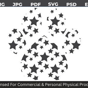 Stars Dog Paw Prints SVG PNG JPG Digital Bundle Dog Mom Svg Dog Mom Png ...