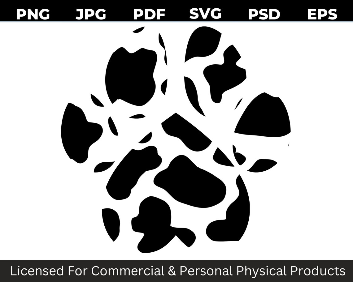 Cow Hide Dog Paw Prints SVG PNG JPG Digital Bundle Dog Mom Svg Dog Mom ...