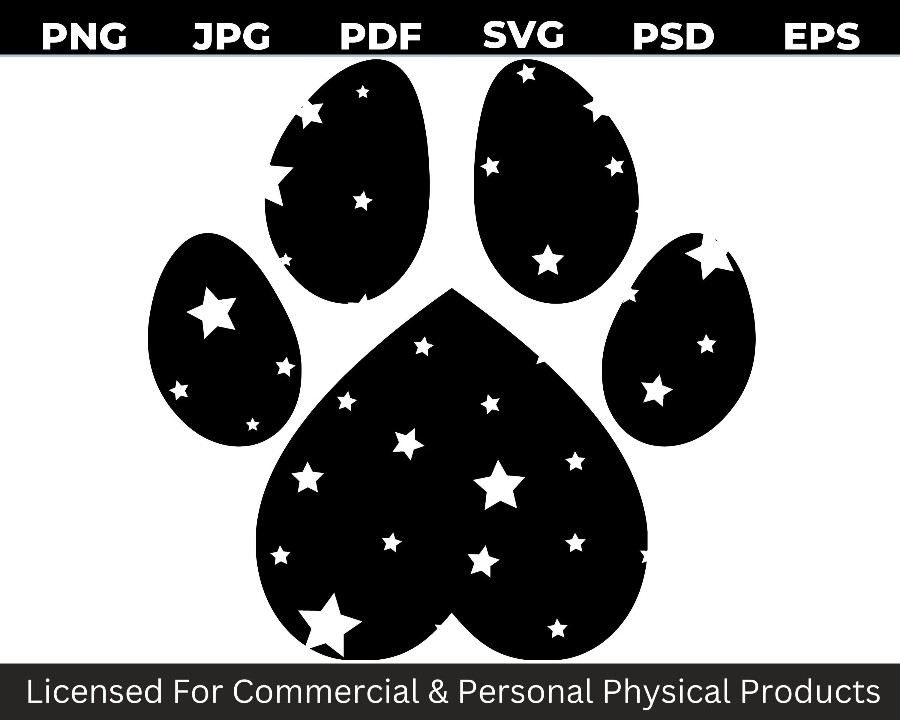 Stars Dog Paw Prints SVG PNG JPG Digital Bundle Dog Mom Svg - Etsy Canada