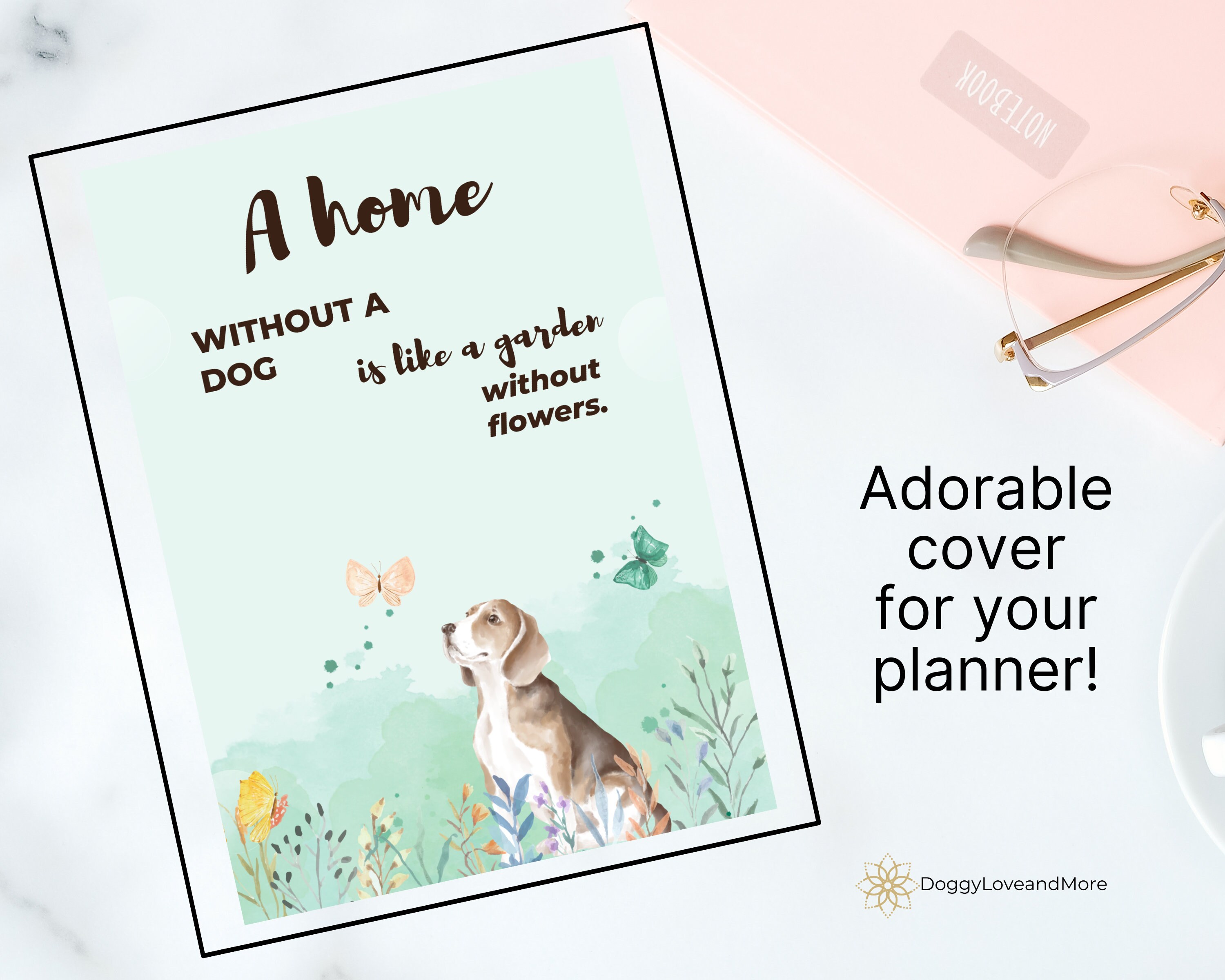 Watercolor Dog-themed Daily Planner Weekly Planner to Do List and Notes ...