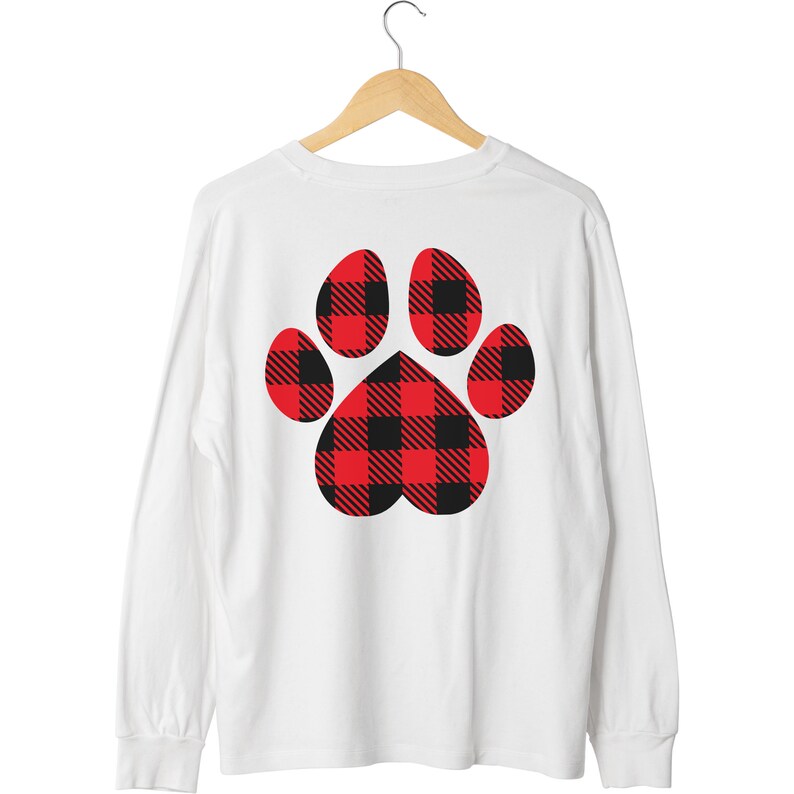 Christmas Plaid Dog Paw Prints SVG PNG JPG Digital Bundle Dog Mom Svg ...