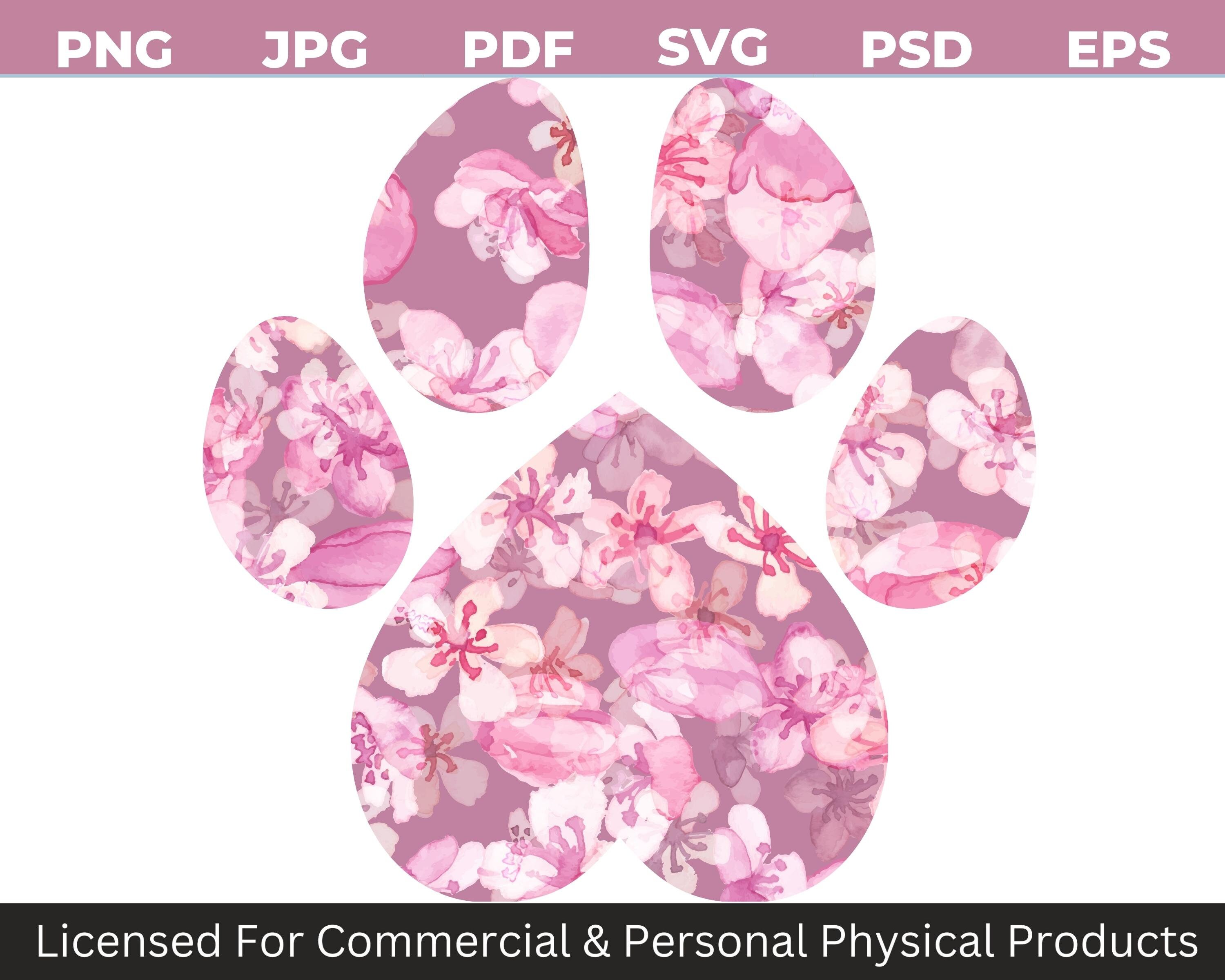 Spring Paw Prints SVG PNG JPG Digital Bundle Dog Mom Svg Dog Mom Png Pet Svg Dog Paws ...