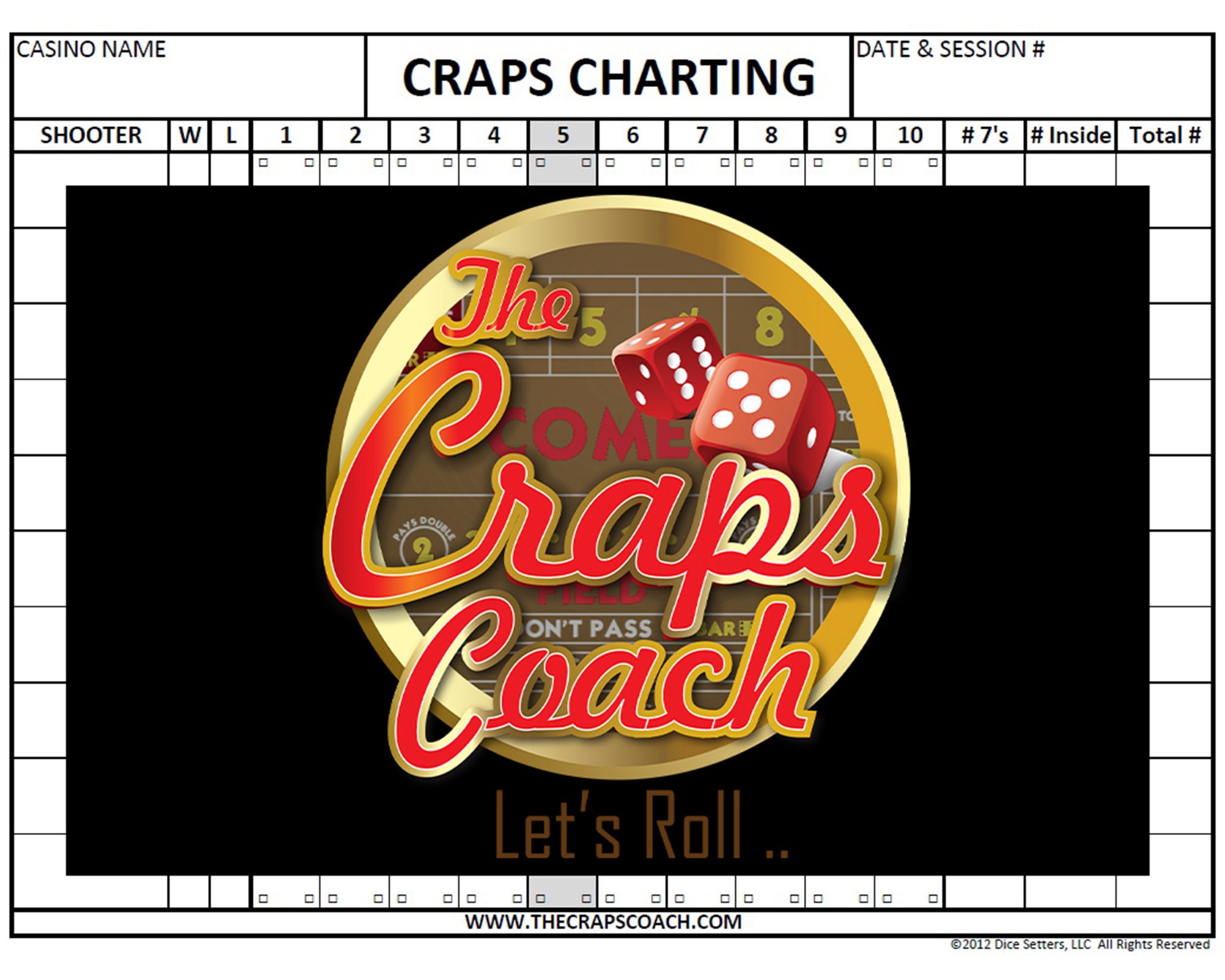 Craps Charting Pad - Etsy