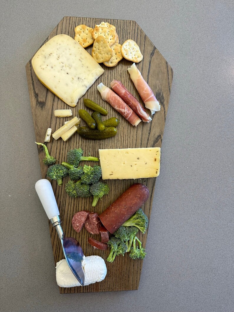 Wood Casket Charcuterie Board - Unique Food Safe Serving Platter - Etsy