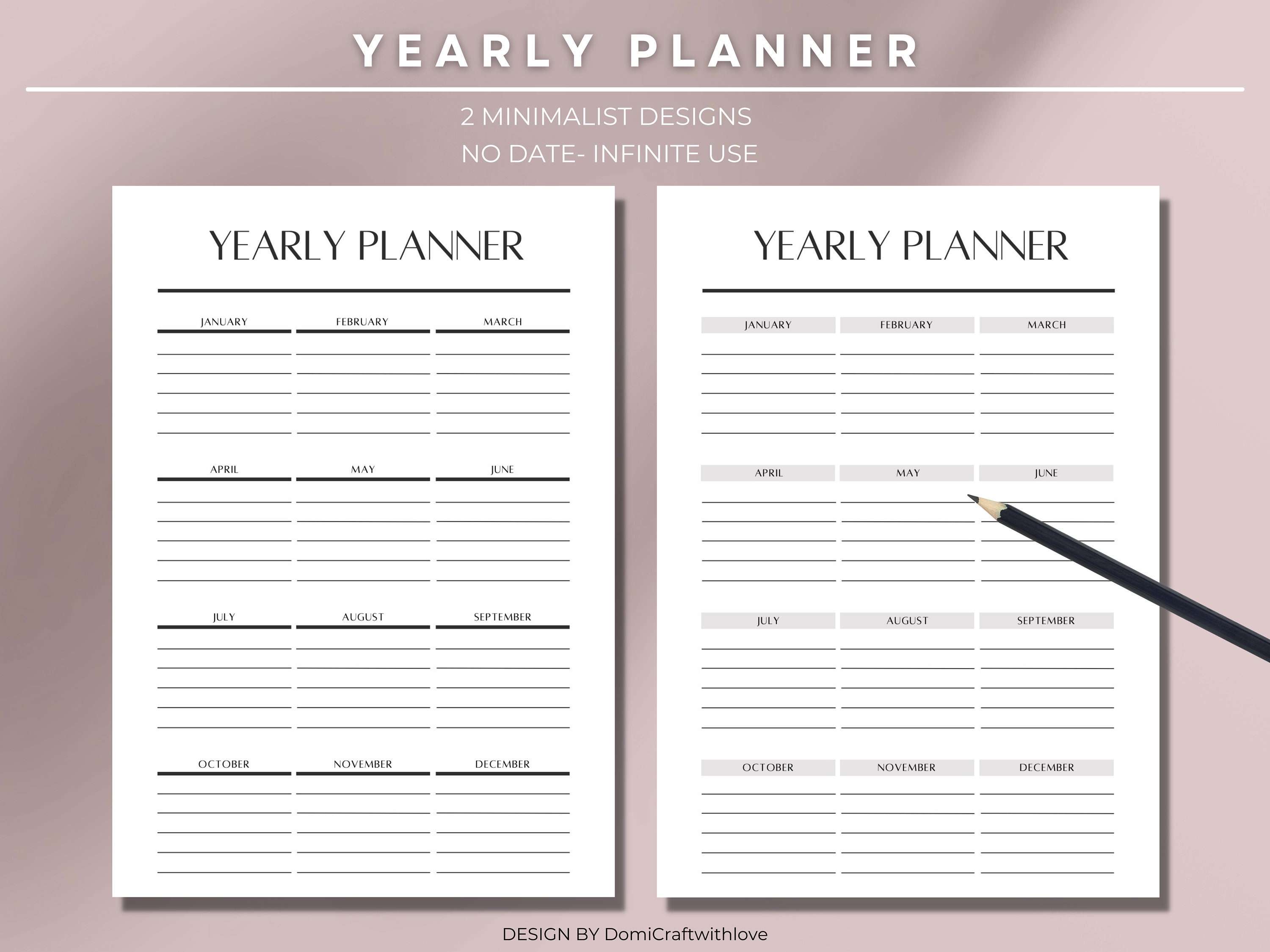 PLANNER BUNDLE Printable, Yearly, Monthly, Weekly, Daily Planners to Do ...