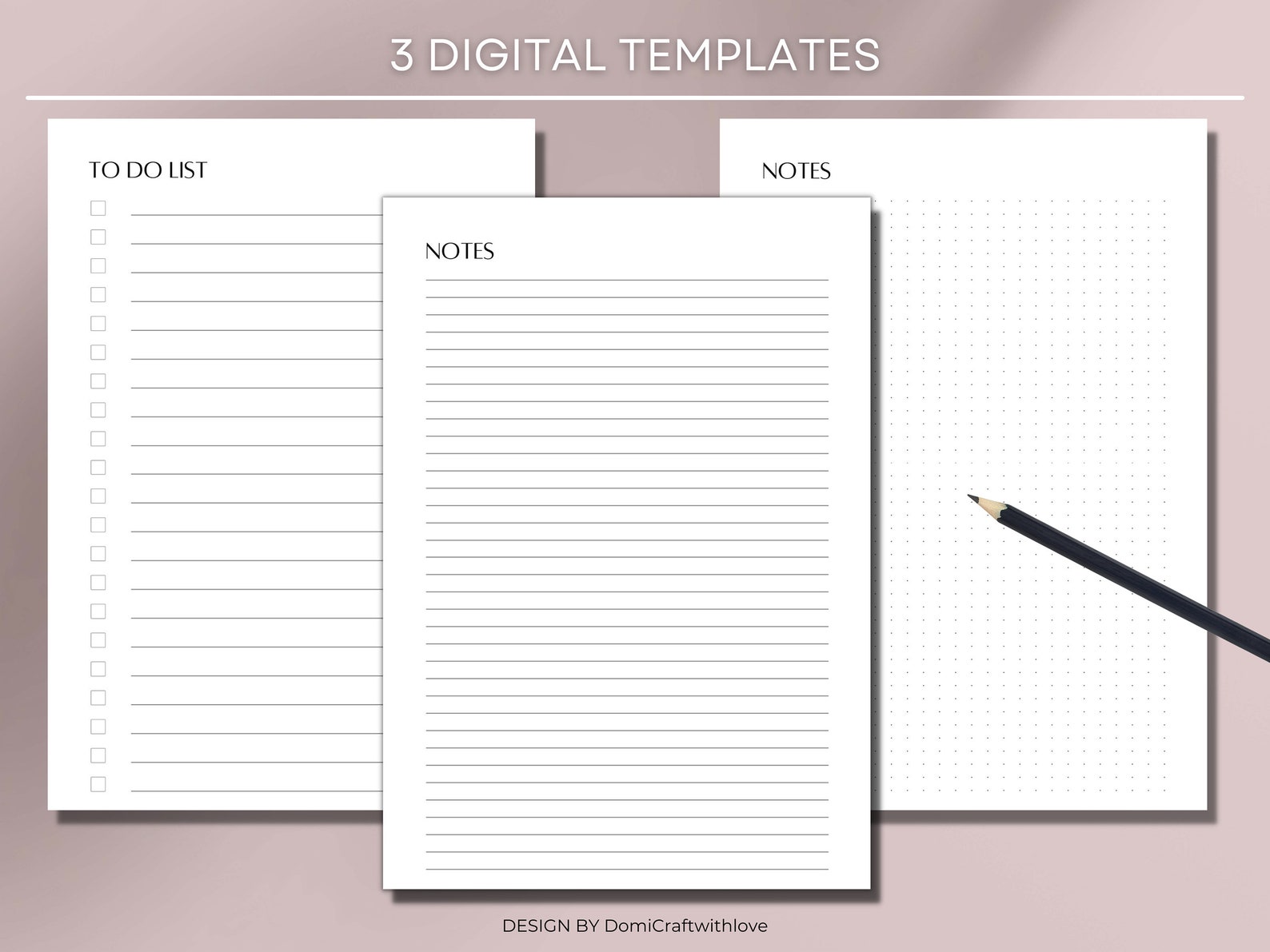 TO DO LIST Notes Lines Notes Dots Printable Pdf Task - Etsy
