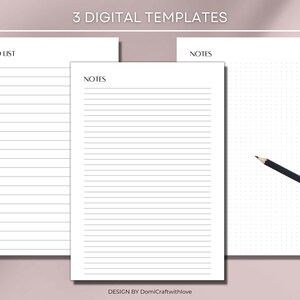 TO DO LIST, Notes Lines, Notes Dots, Printable, Pdf, Task List, Work ...