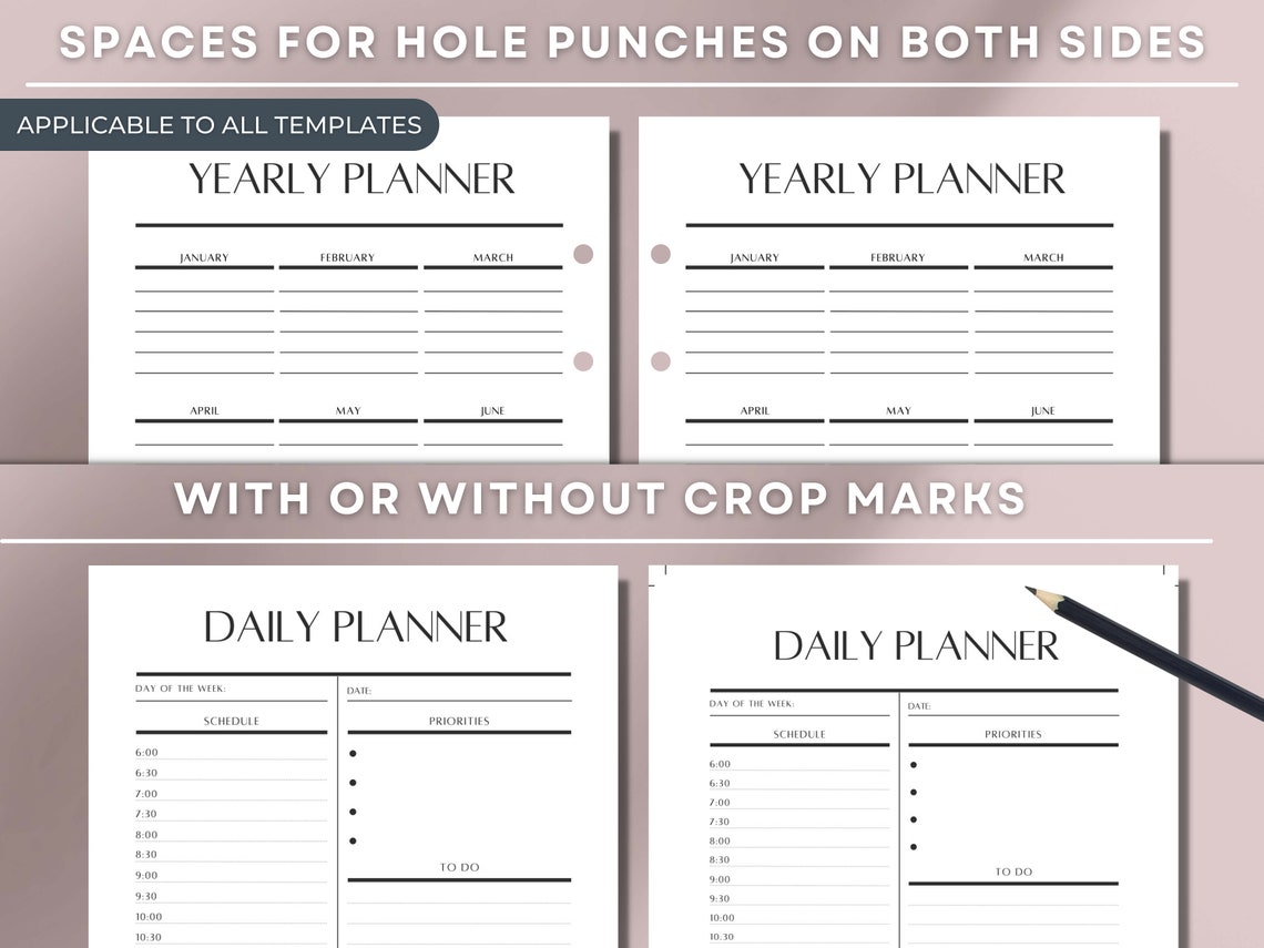 PLANNER BUNDLE Printable, Yearly, Monthly, Weekly, Daily Planners to Do ...