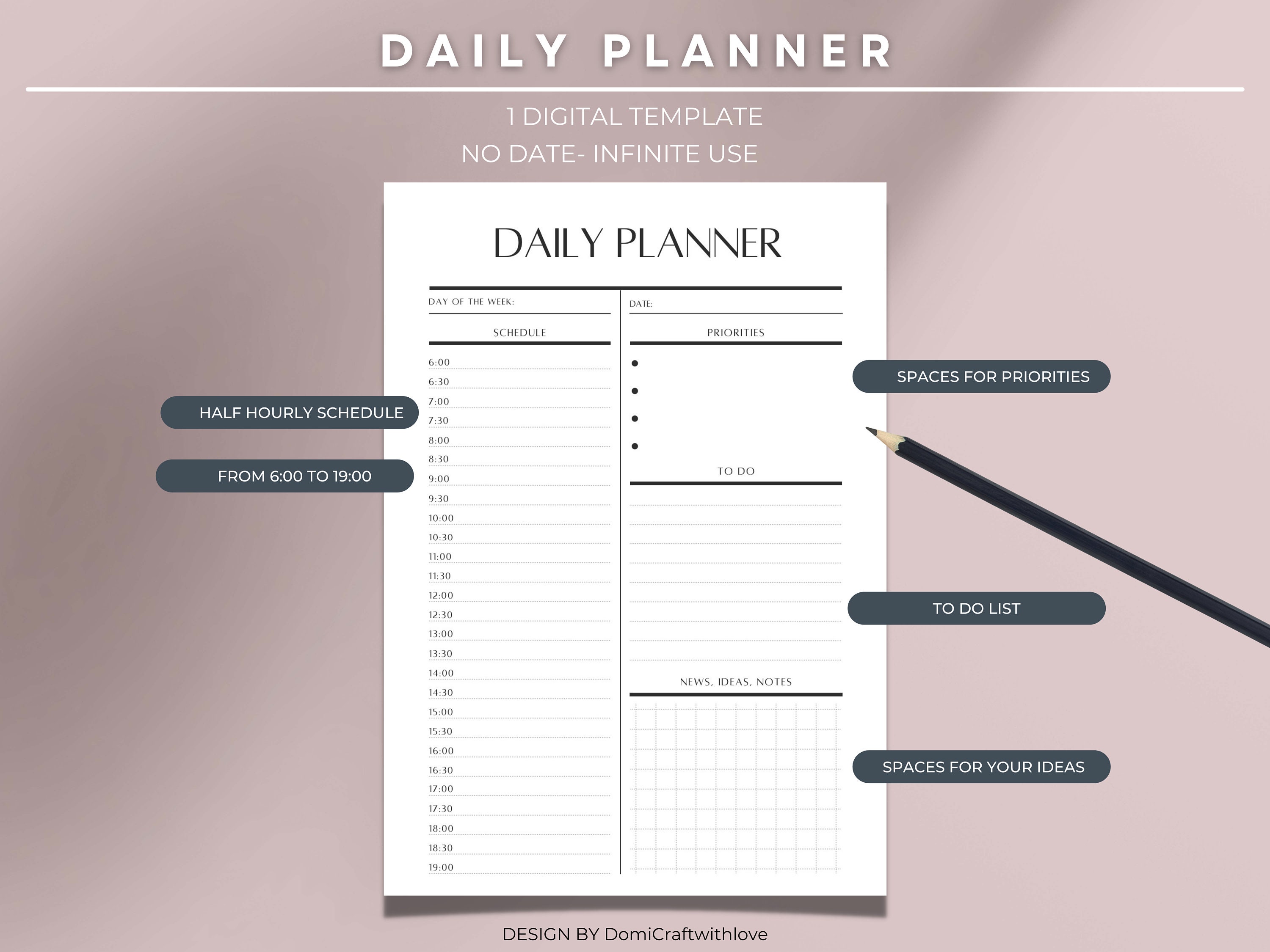 PLANNER BUNDLE Printable, Yearly, Monthly, Weekly, Daily Planners to Do ...