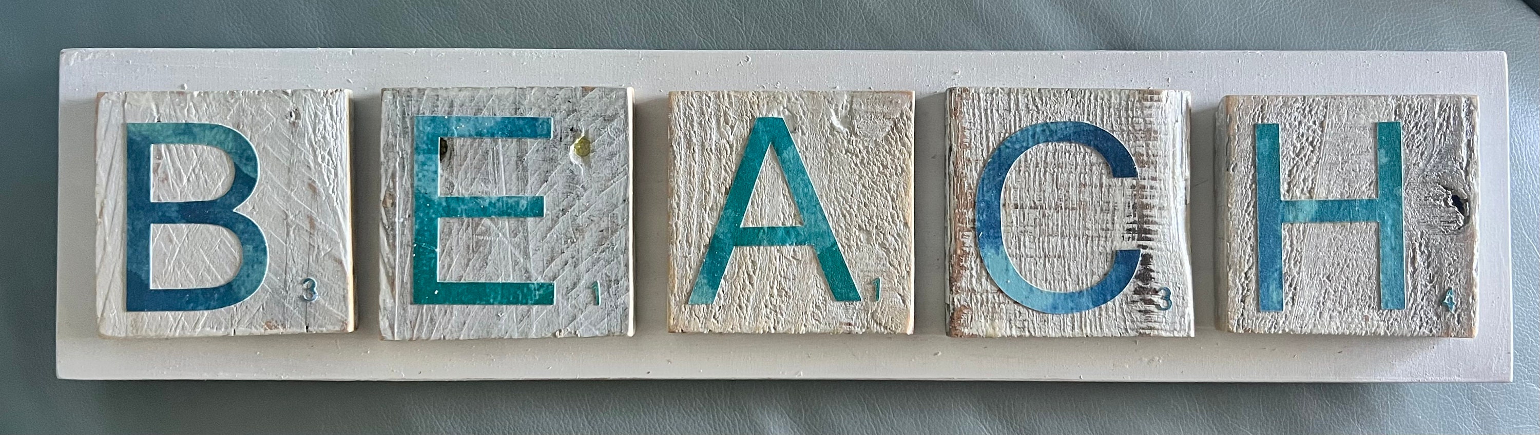Beach Wall Hanging Scrabble Letters - Etsy