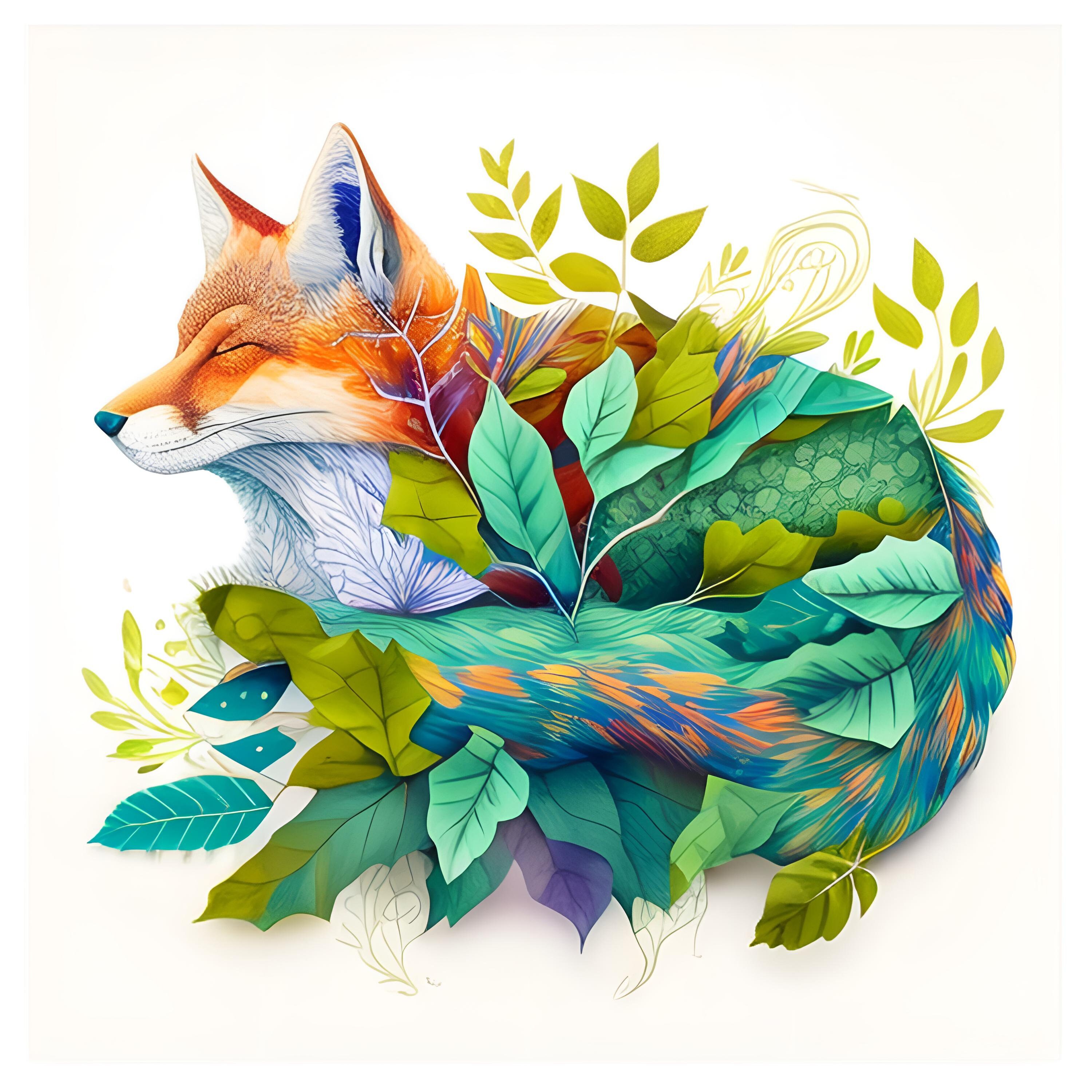 8 Vector Fox Digital Images, Fox Clipart, Digital Download, Watercolor ...