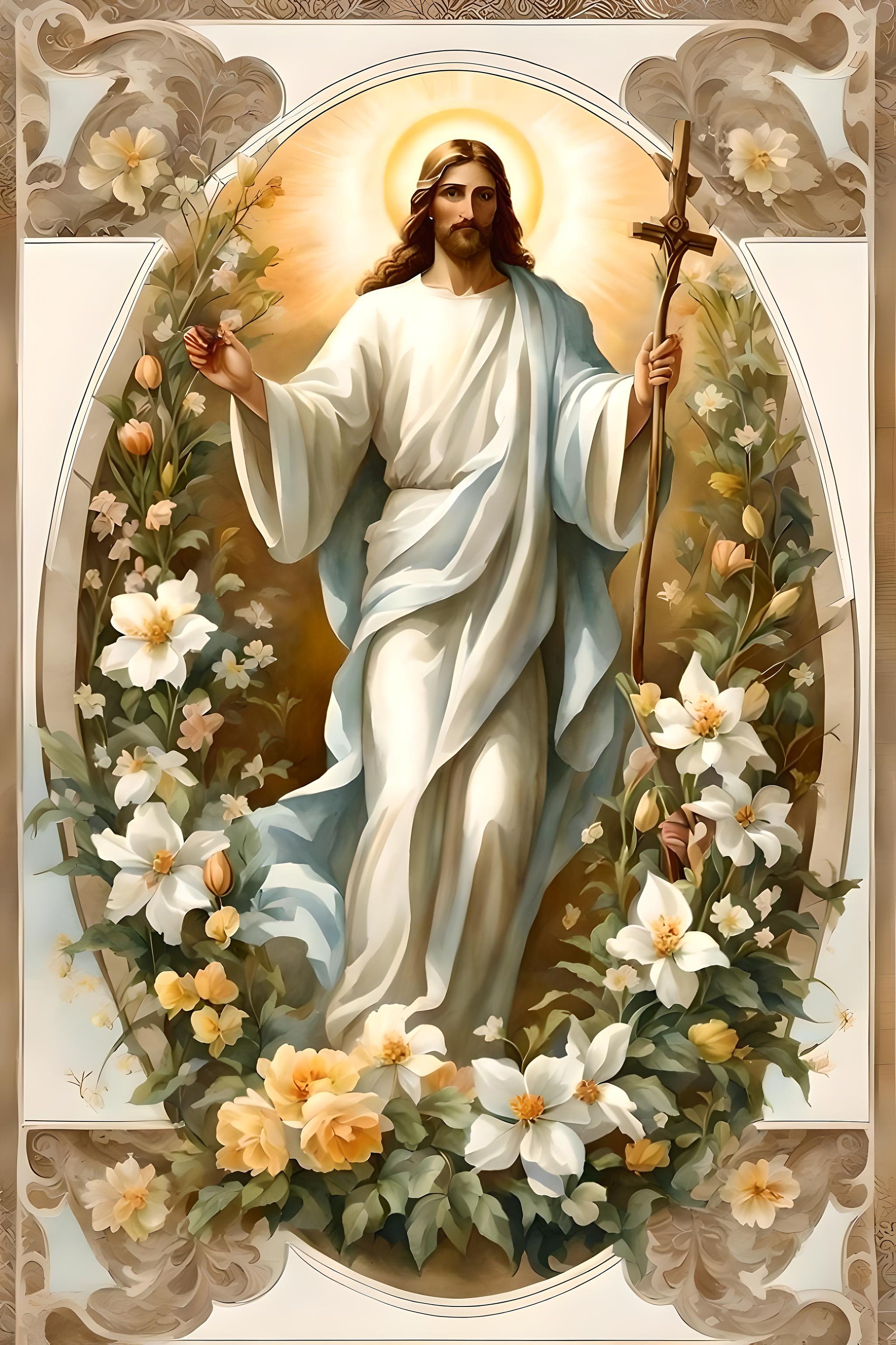 8 JPG Files Easter Jesus Card, Watercolor Vintage Jesus Cards ...