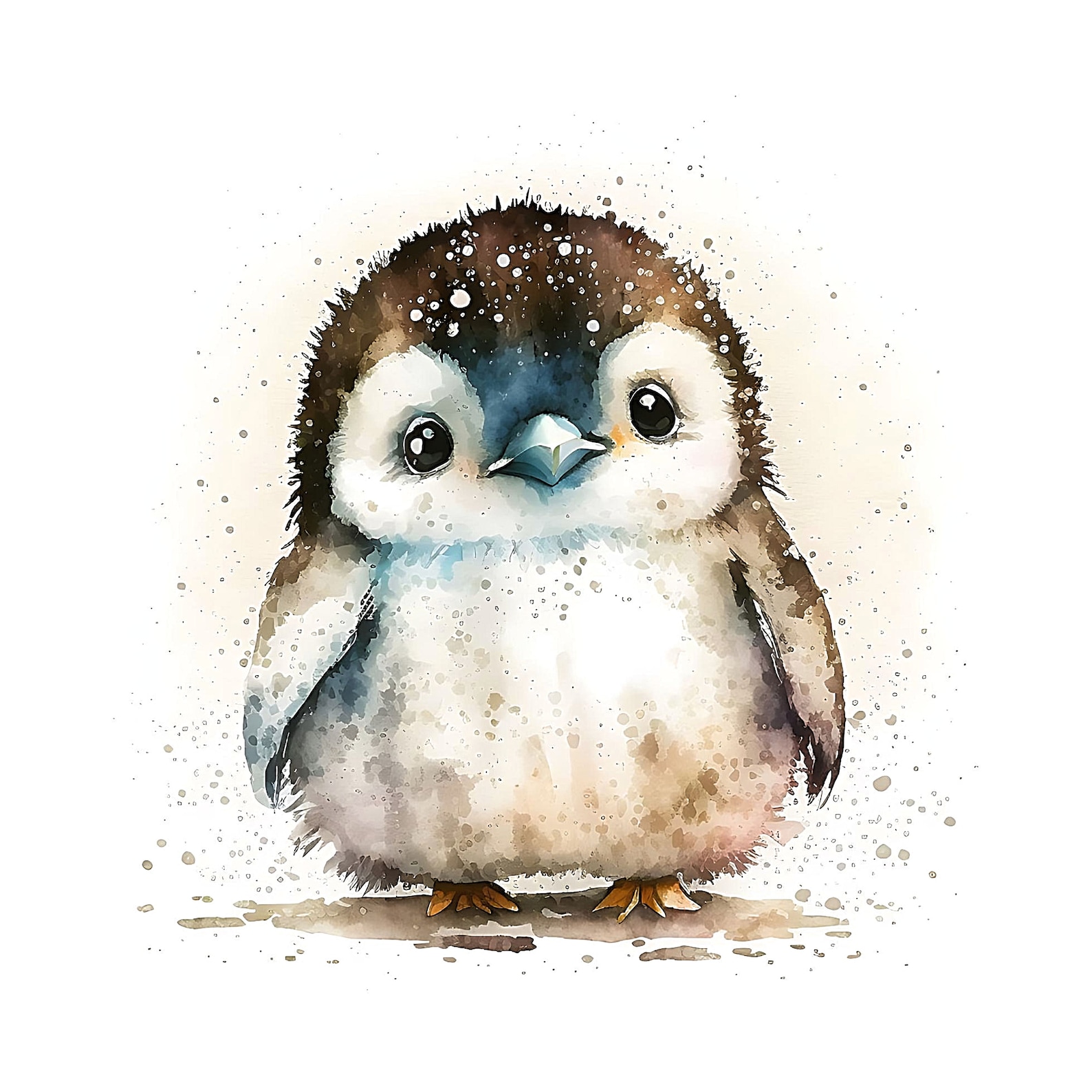 12 Cute Penguin Digital Images for Free Commercial Use, Watercolor ...