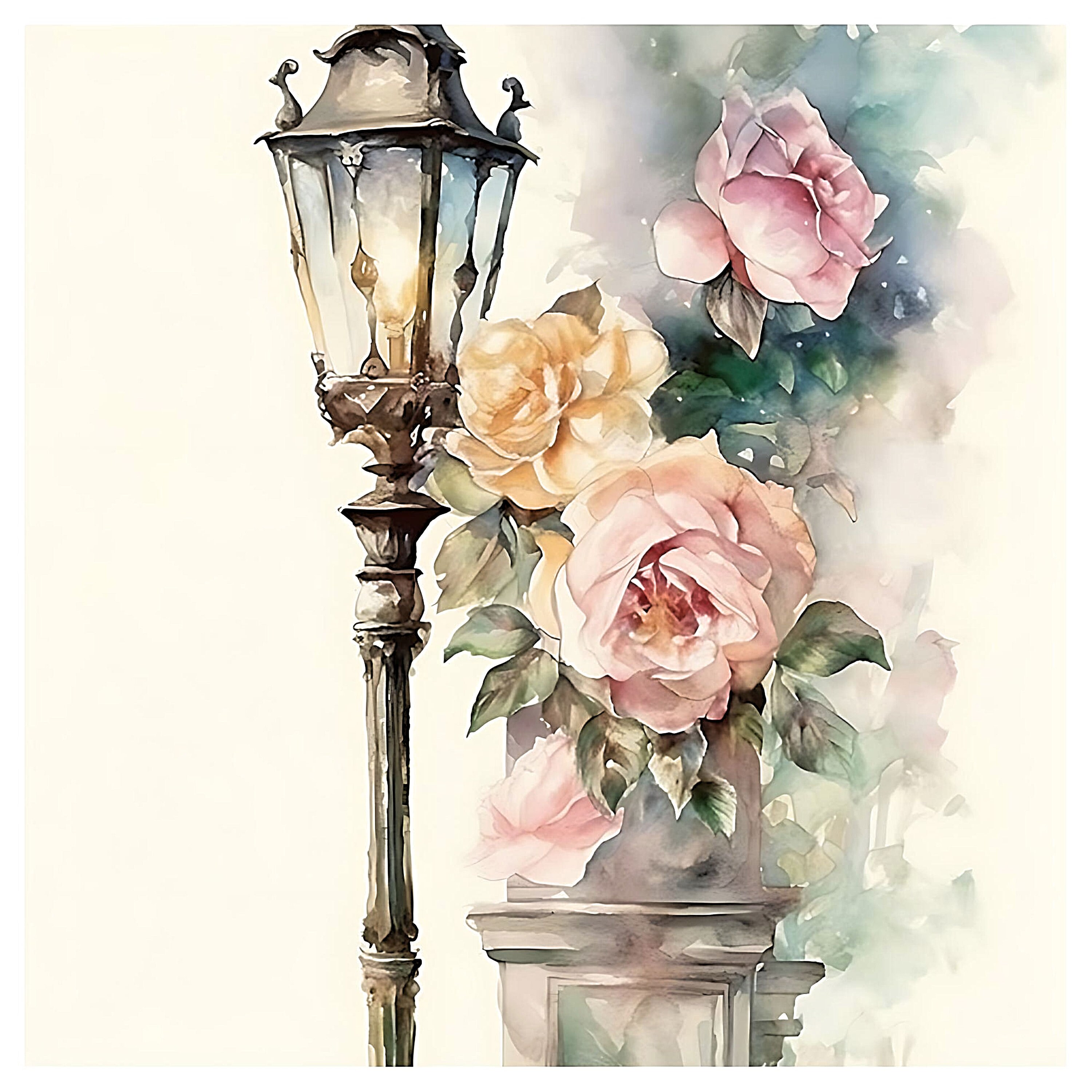 12 Vintage Street Light Digital Download Street Light Art for - Etsy