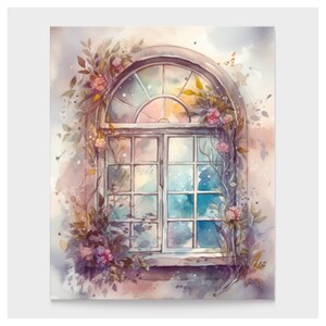 12 JPG Floral Windows Digital Download, Floral Window Art for Free ...