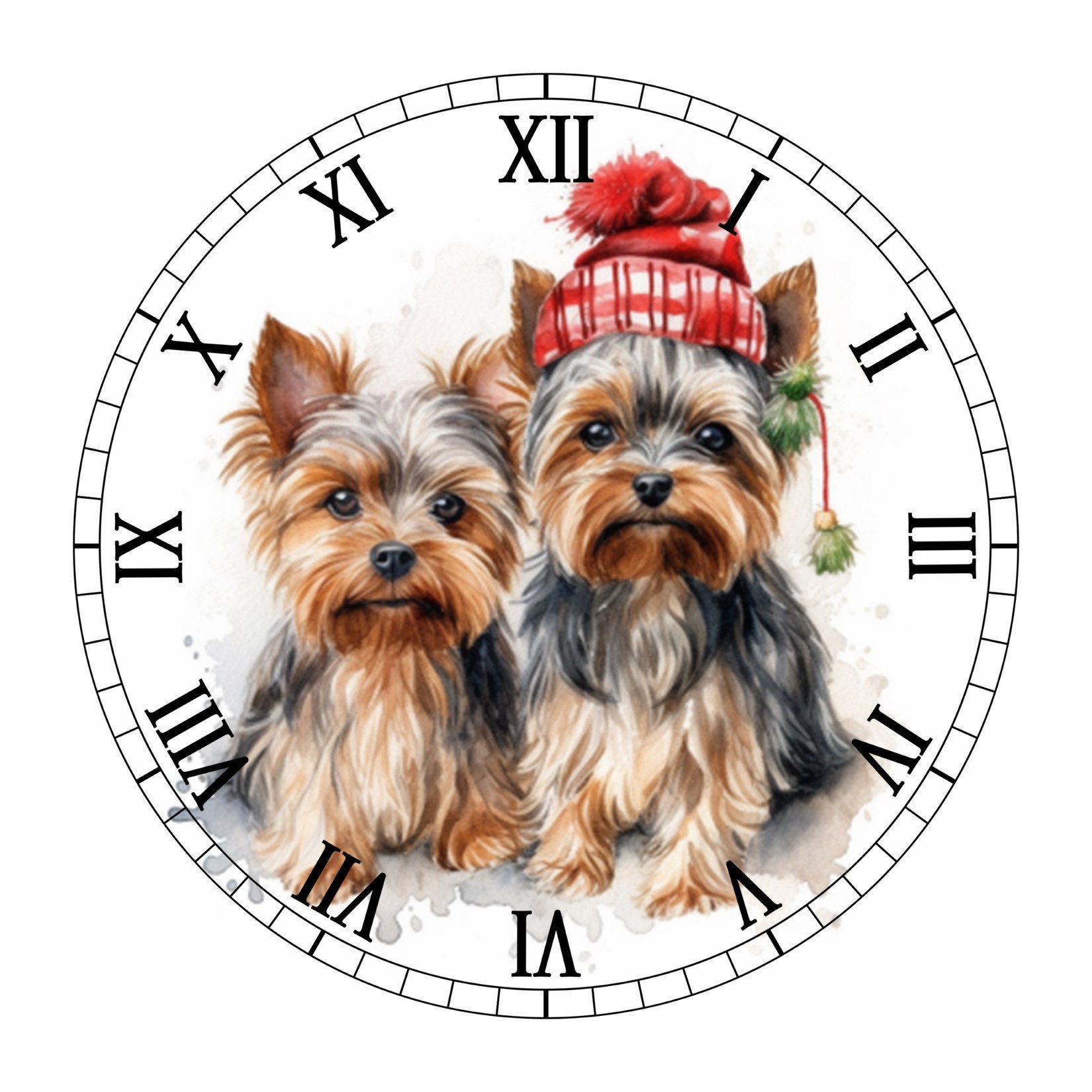 16 JPG Christmas Clock Face Clipart Digital Download - Etsy Australia