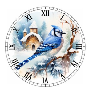 16 JPG Christmas Clock Face Clipart, Digital Download, Christmas ...