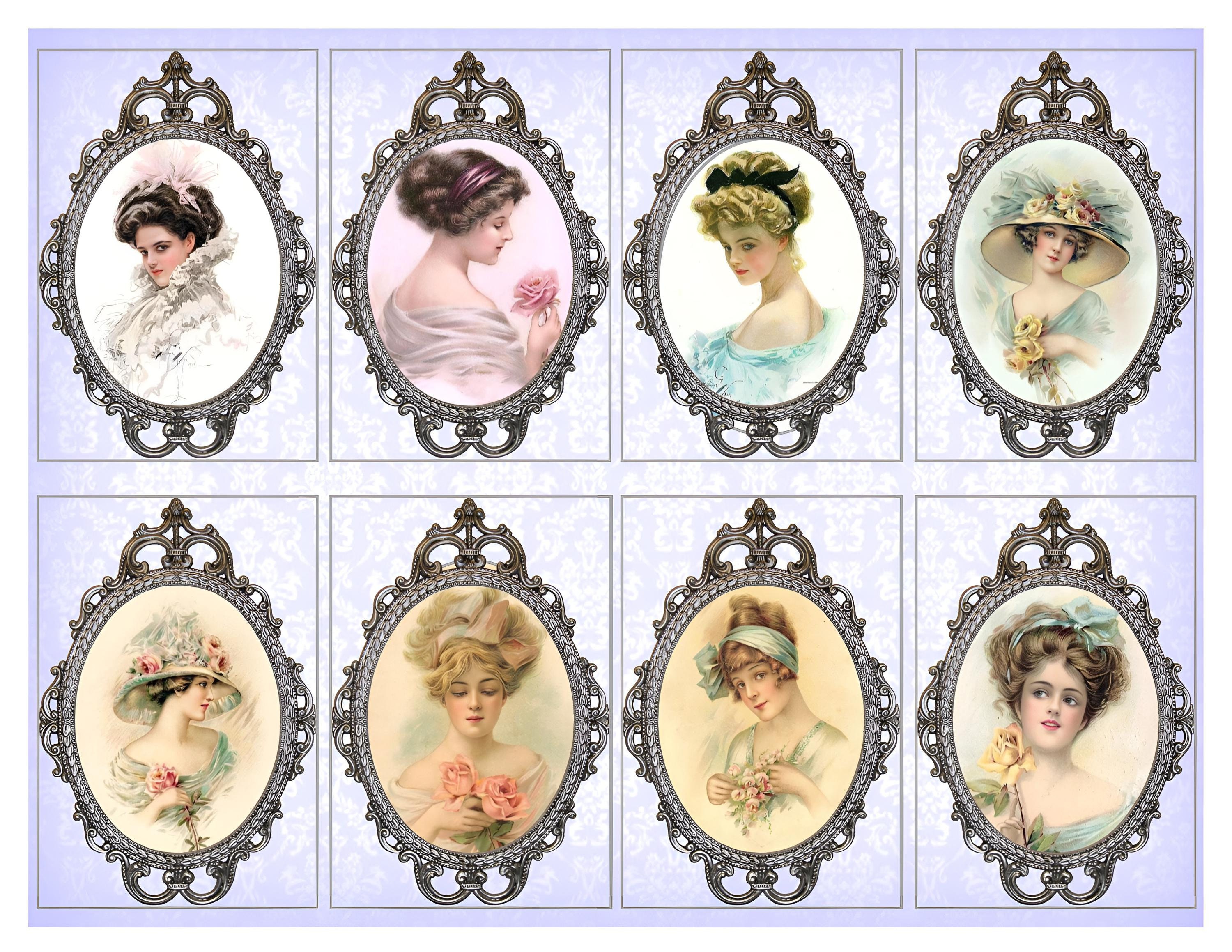 Victorian Ladies Printable Images Instant Download Vintage - Etsy