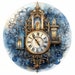 Blue Fairy Tale Clock Faces, 3,2 Inch Circles, Digital Collage Sheet ...