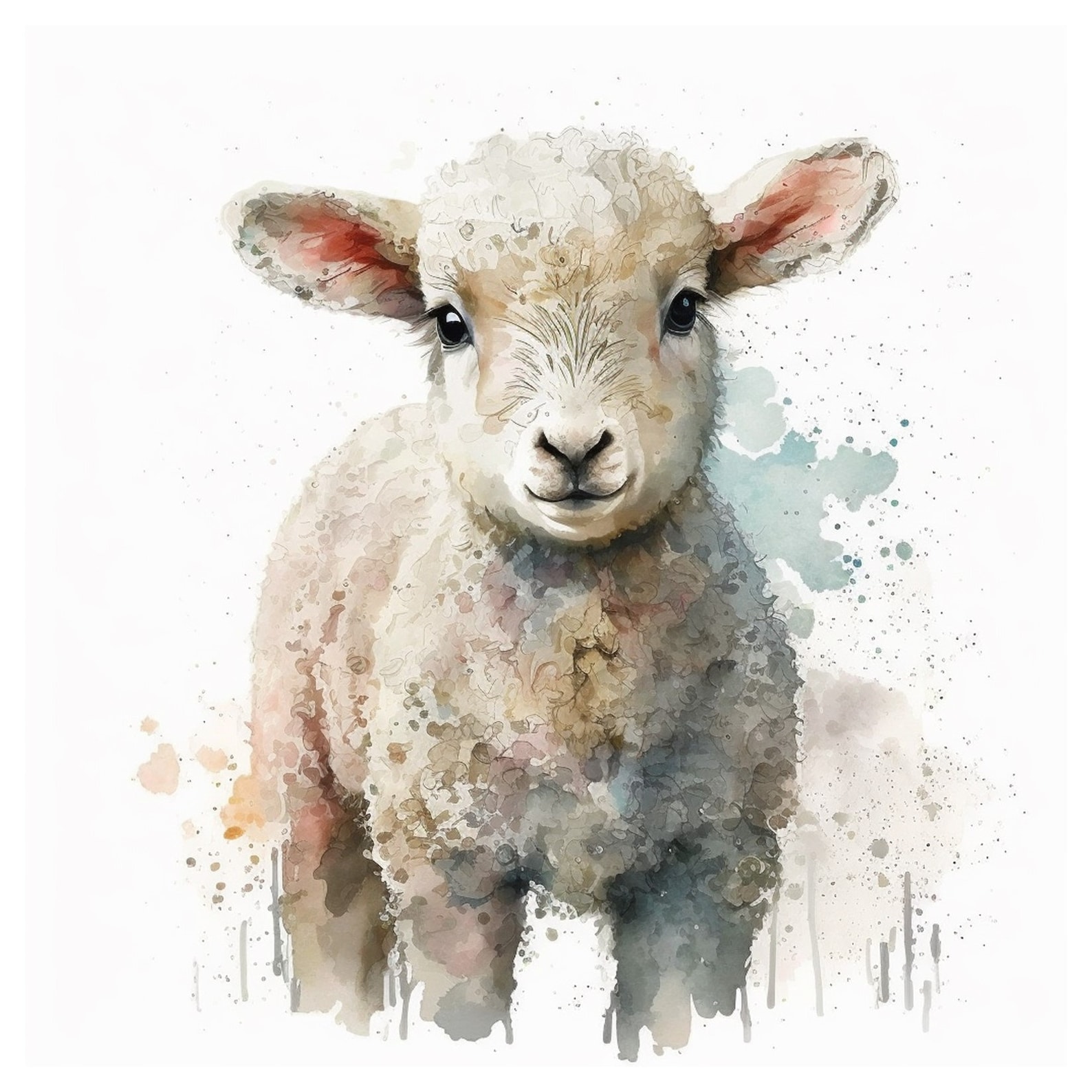 12 Watercolor Lamb Digital Images Free Commercial Use Lamb - Etsy