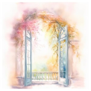 12 JPG Floral Windows Digital Download, Floral Window Art for Free ...